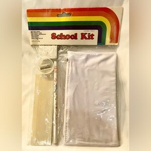 No Brand | Office | Vintage School Kit Rainbows Pencil Bag Ruler More ...